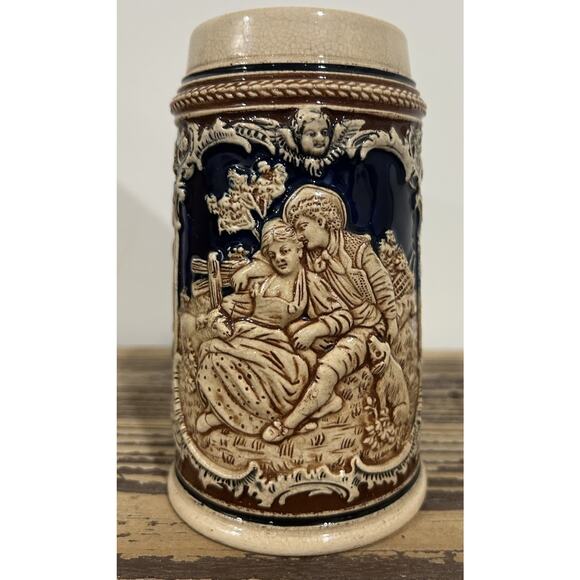 Dining | Antique Vintage Authentic German Beer Stein Relief Design ...
